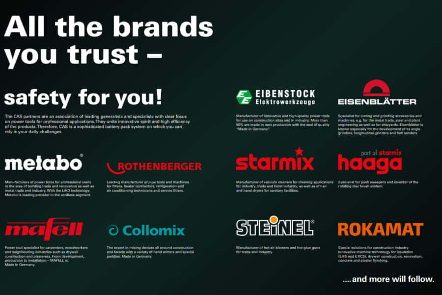 Metabo CAS(CORDLESS ALLIANCE SYSTEM)とは？ 電動工具バッテリーの共通化戦略 ｜ VOLTECHNO