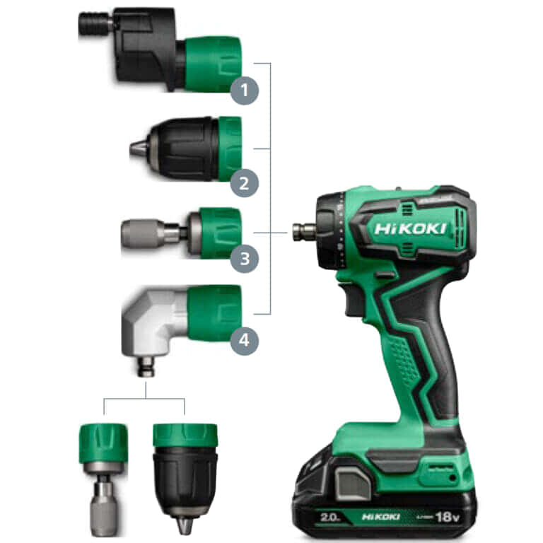 HiKOKI DS18DDQ Compact all-round driver drillを発売、アタッチメント交換式の5-in-1ドリル ｜ VOLTECHNO