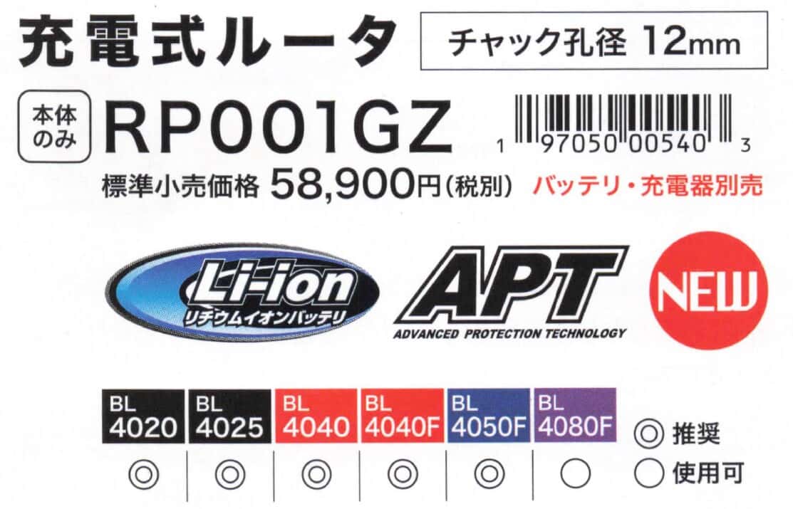 マキタ RP001G 充電式ルータを発売、軽量・低全高で取り回しに優れたルータ ｜ VOLTECHNO