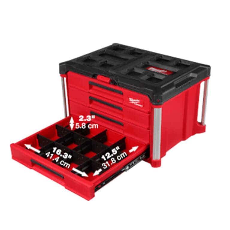 ミルウォーキー PACKOUTシリーズ 引き出し収納4段を発売、1段高さ5.8cmの4段収納ボックス ｜ VOLTECHNO