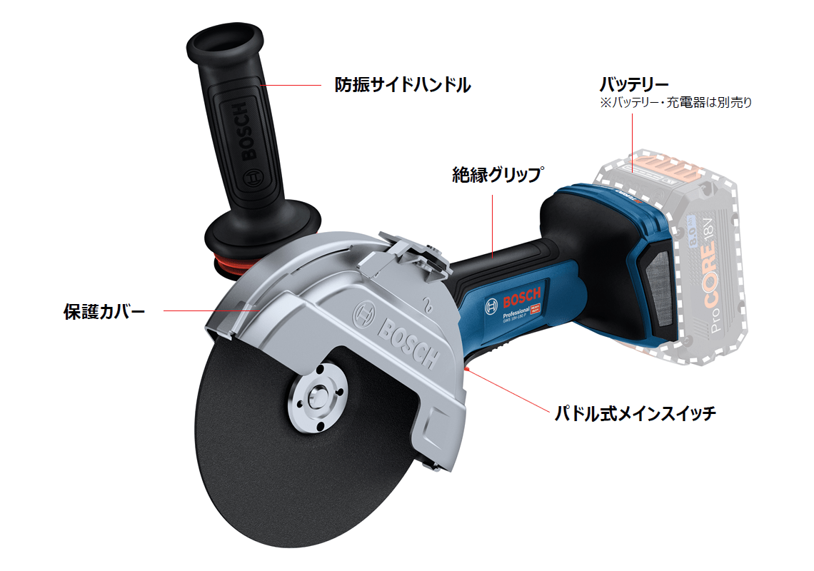 ボッシュ GWS 18V-180 コードレスディスクグラインダーを発売、180mmクラスの軽量コンパクトモデル ｜ VOLTECHNO