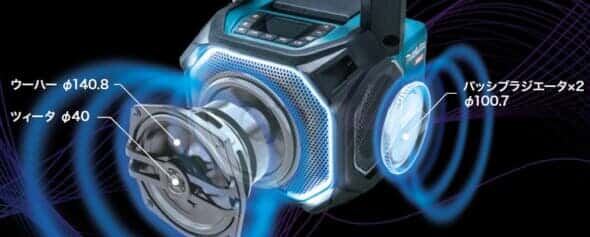 マキタ MR014G 充電式スピーカを発売、スピーカのサイズアップで重低音高音質を実現 ｜ VOLTECHNO